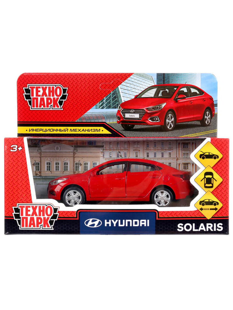 Технопарк Машина Hyundai Solaris 12 см красный металл SОLАRIS2-12-RD с 3 лет