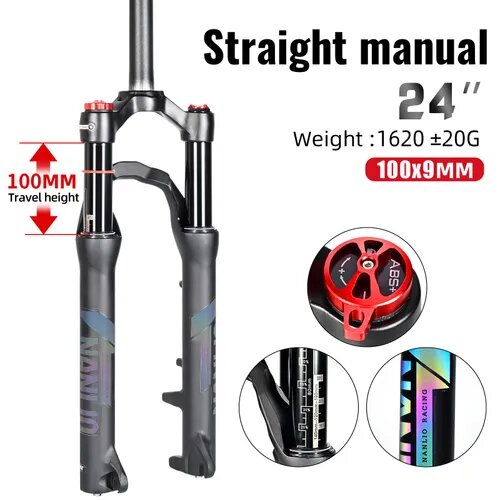 Нанлио молодежные амортизационные вилки для горного велосипеда 20 или 24 дюйма 100 120 140 мм Масляно-газовая вилка