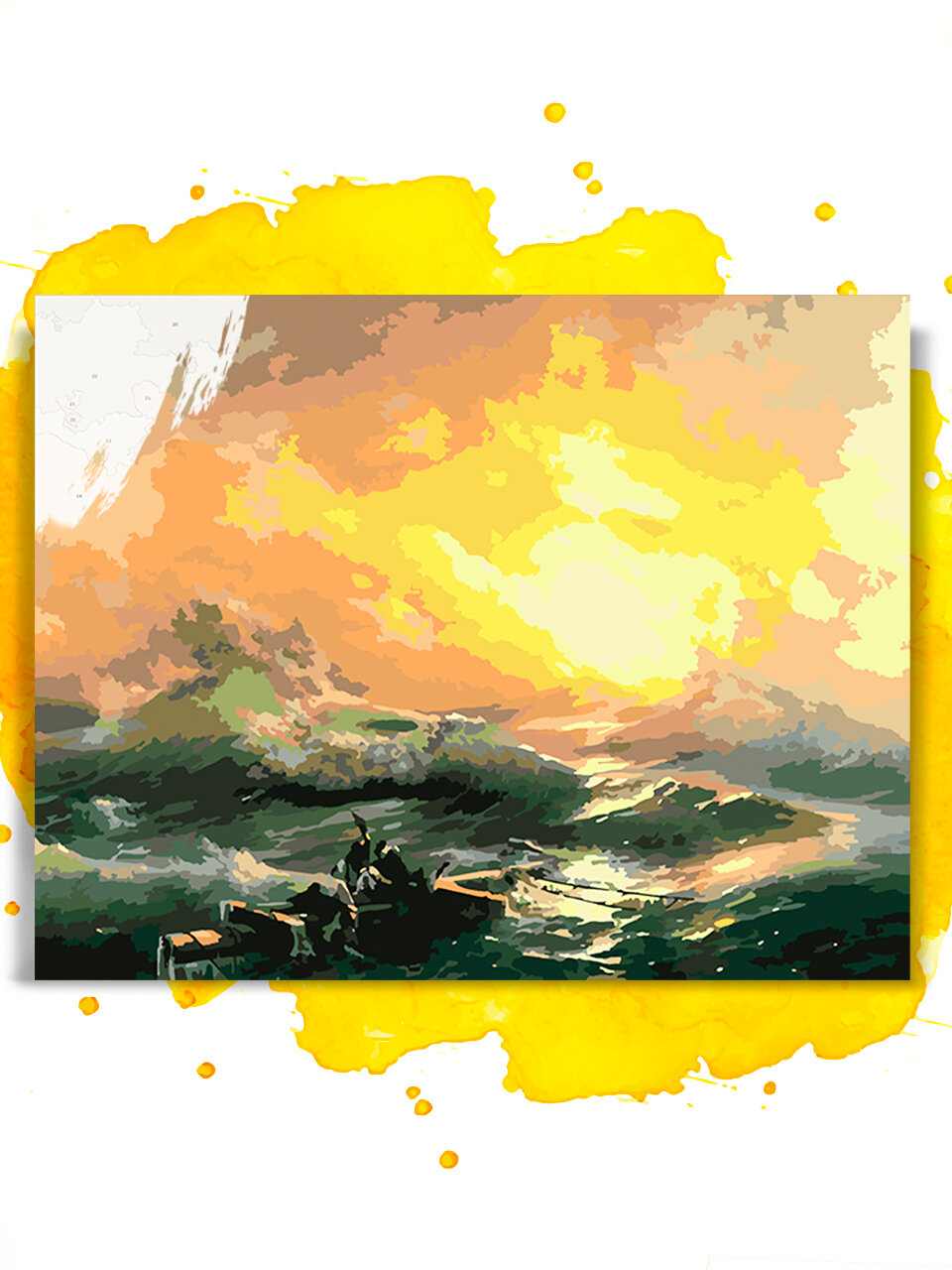 Картина по номерам на холсте Иван Айвазовский - Девятый вал, 40 х 50 см