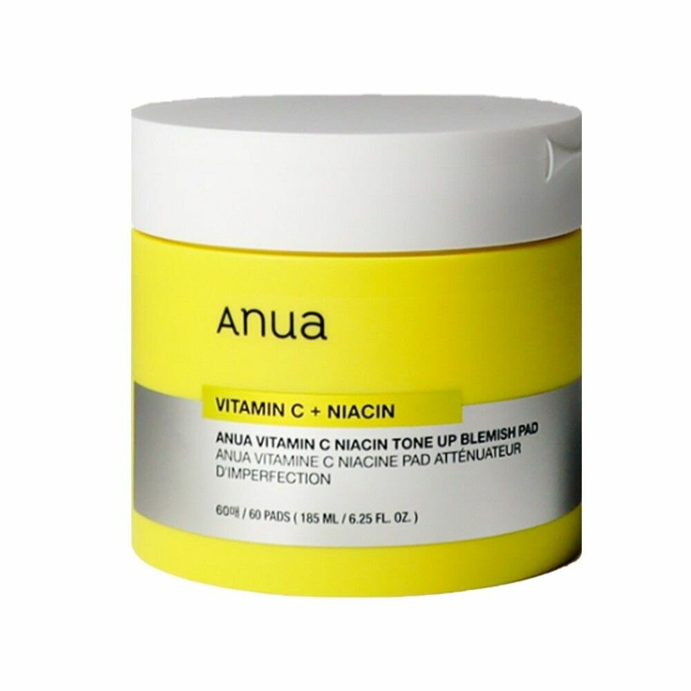 Тонизирующие пэды для лица с витамином C Anua Vitamin C Niacin Tone Up Blemish Pad 60 шт