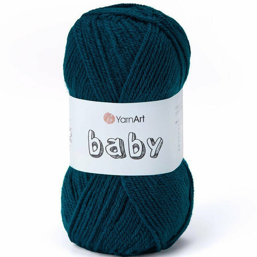 Пряжа Yarnart BABY 850 петроль (5 мотков)