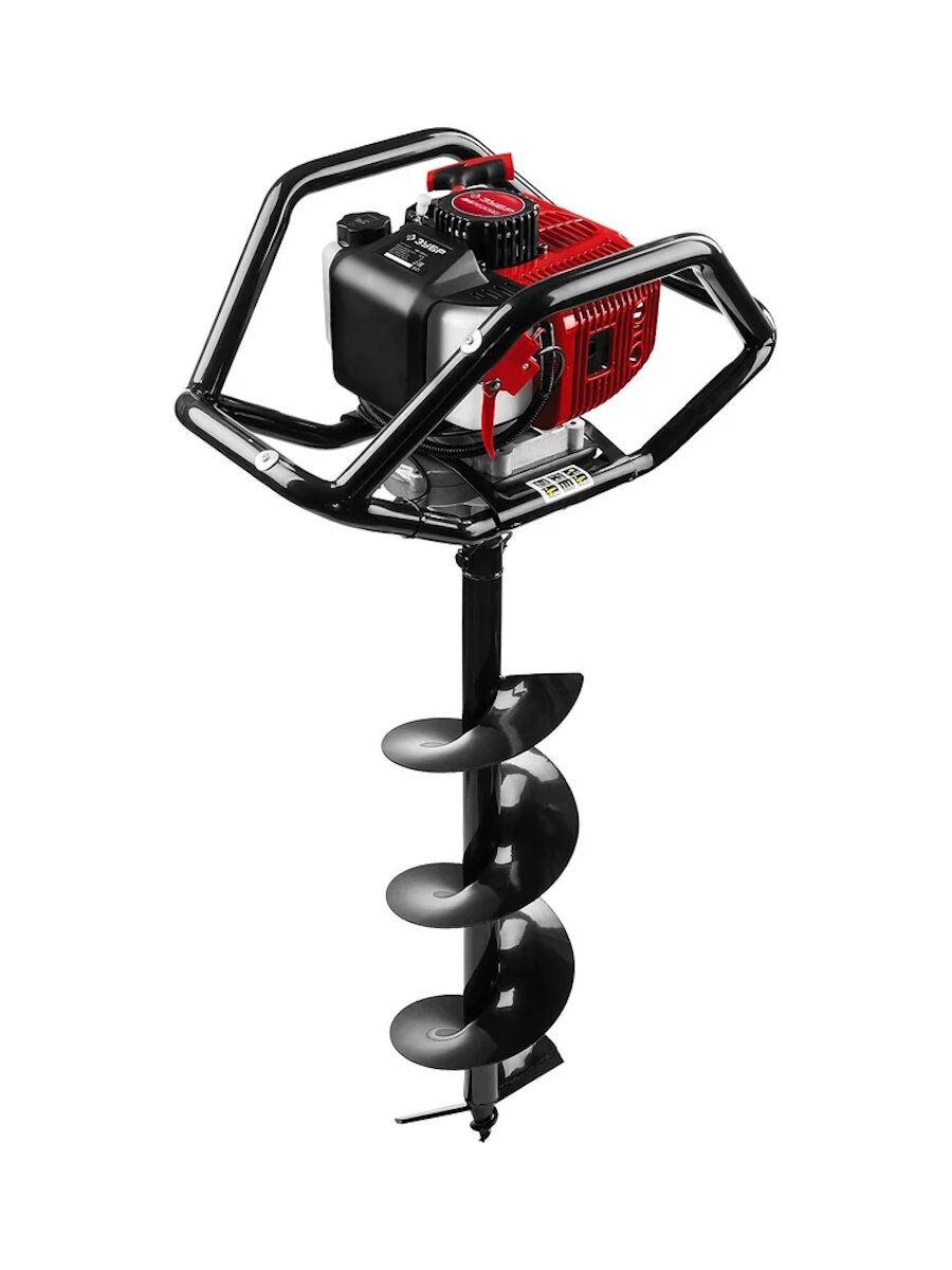 Мотобур Зубр МБ2-250 Н со шнеком 1800 Вт, 2,45 лс, бур до 250 мм