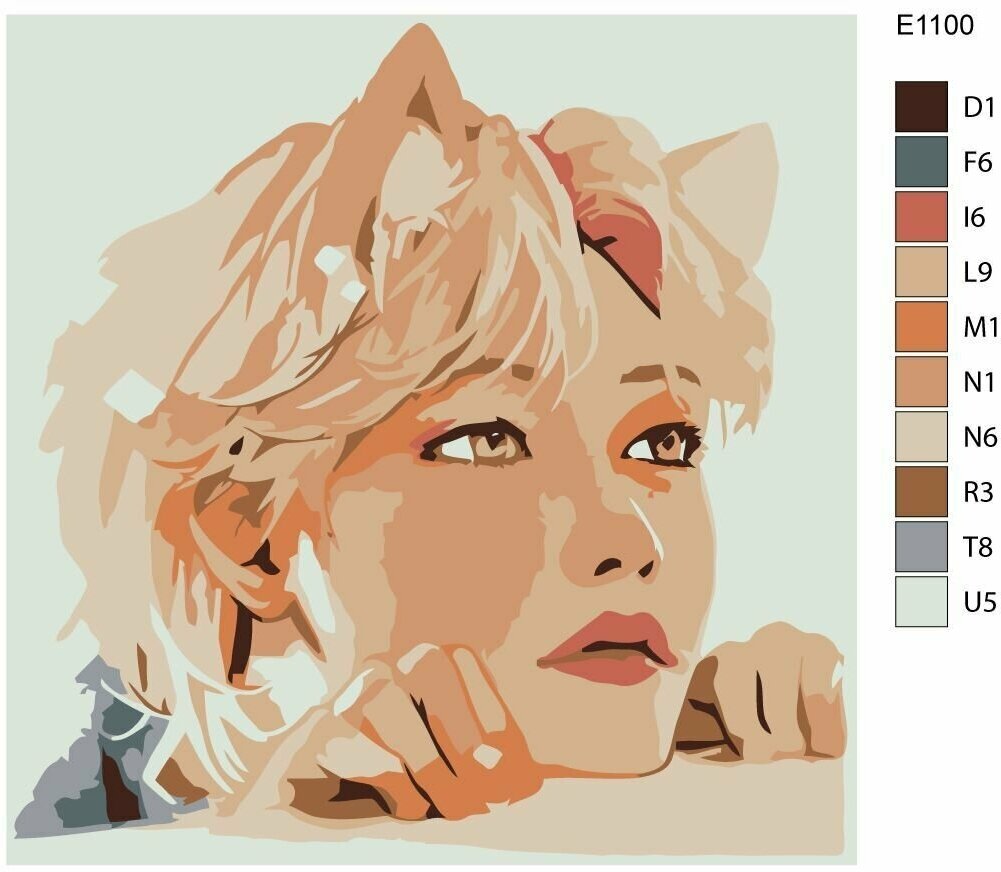 Детская Картина по номерам E1100 "Участник K-pop группы Stray Kids (Стрей Кидс). Арт" 30x30