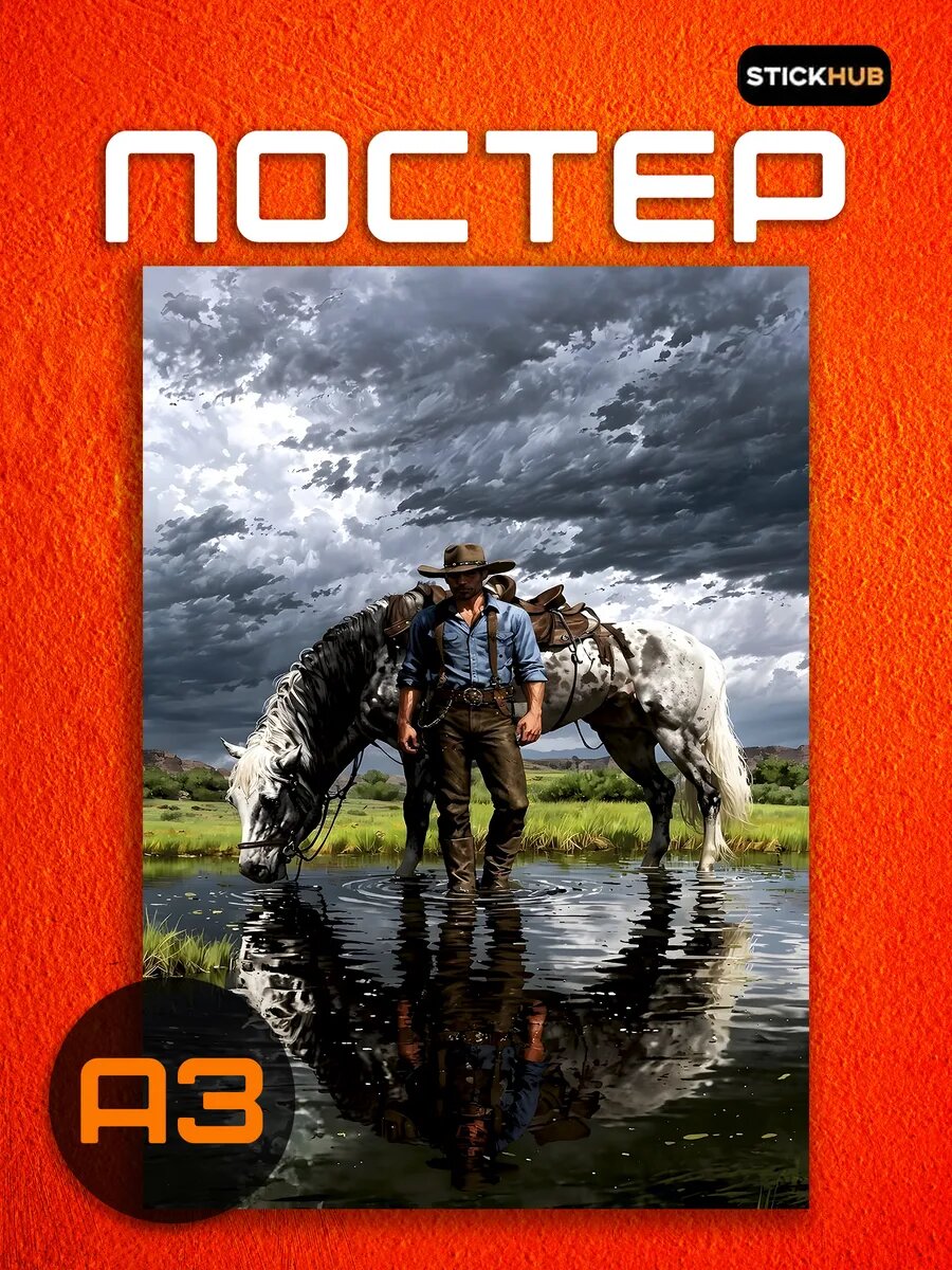 Постеры на стену интерьерные Red Dead Repemption II