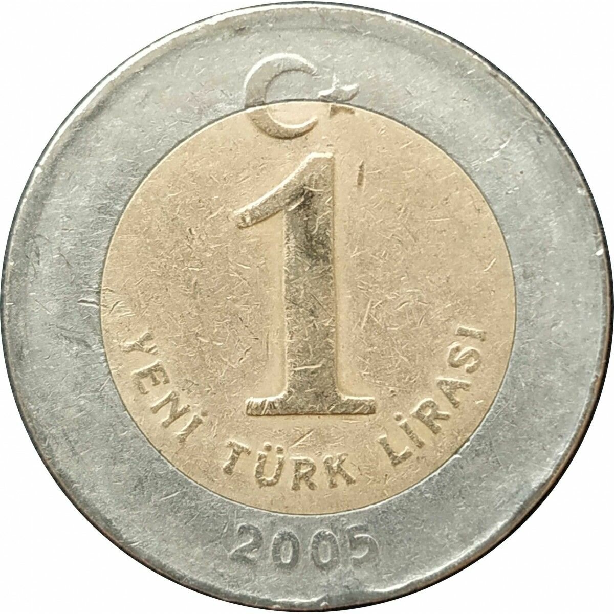 1 новая лира 2005 Турция из оборота
