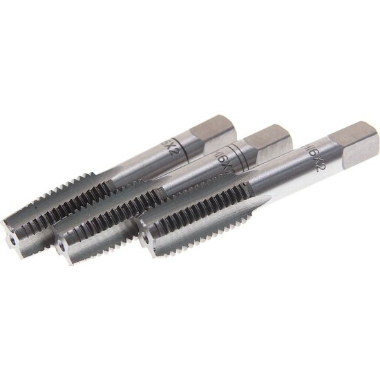 Метчик Rock Force M16x2.0 (3шт), в пластиковом футляре