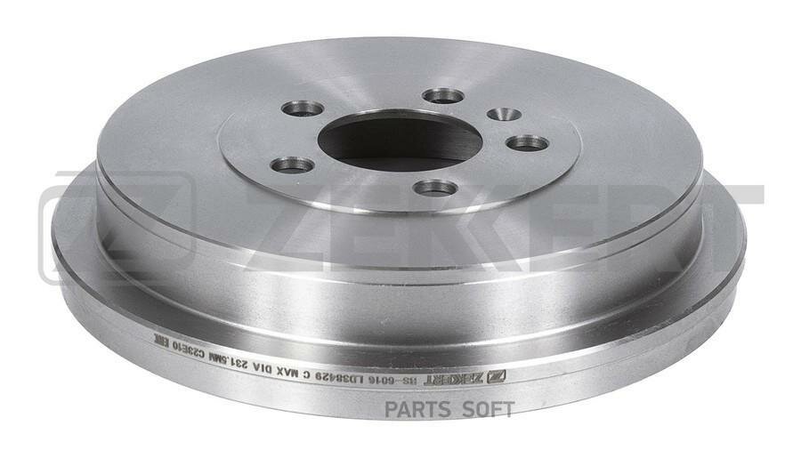 ZEKKERT BS-6016 Барабан тормозной задний VW Polo V 10- Skoda Rapid (NH3 NK3 NH1) 12- ()