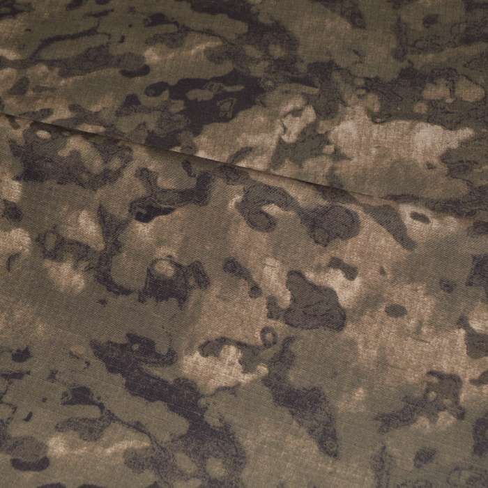 Ткань Твил рип-стоп водоотталкивающая. Плотность 190 гр/м2. Цвет камуфляж клякса Х021. Готовый отрез 3м*1,5м.