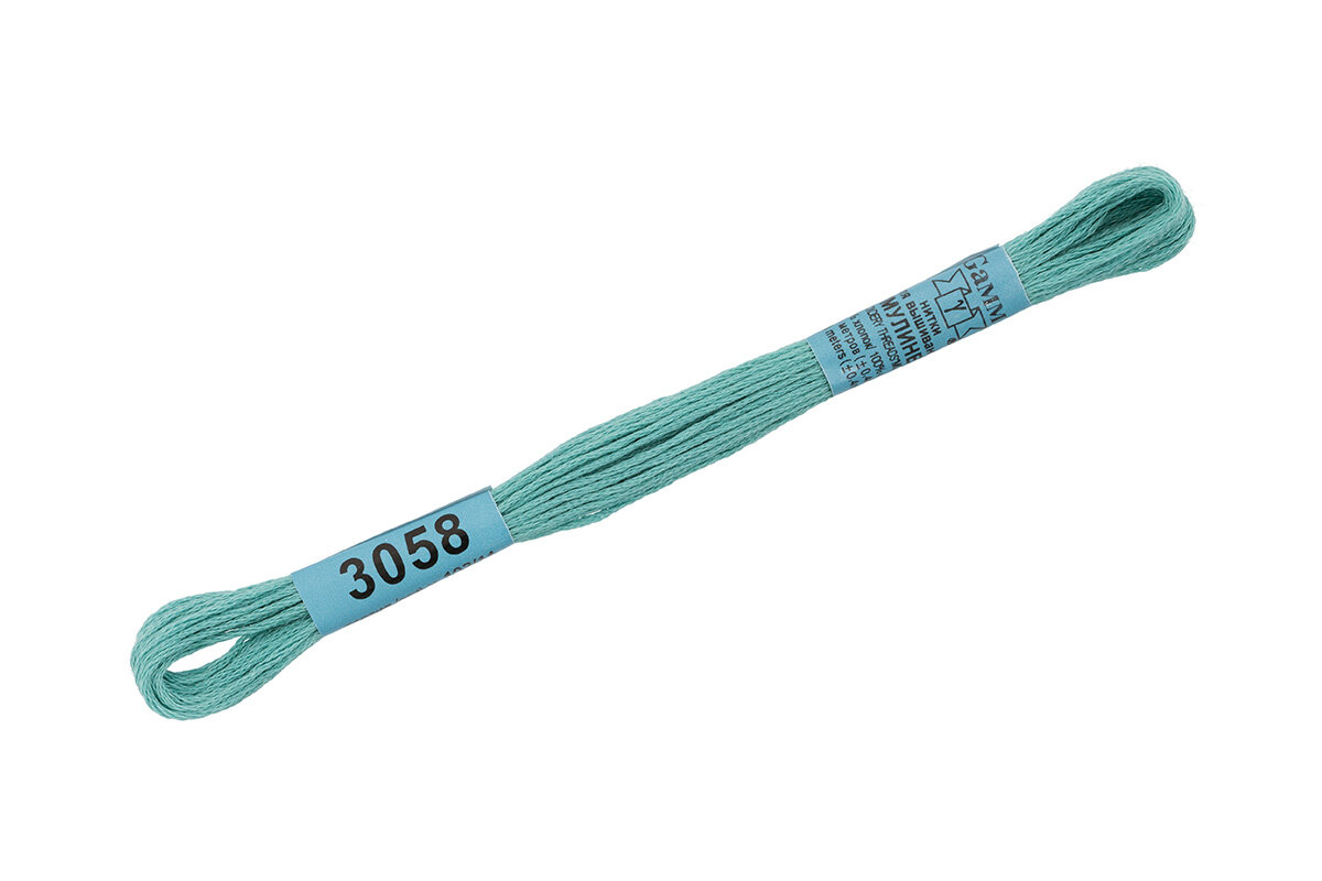 Мулине "Gamma" 100% хлопок 8 м №3058 бирюза