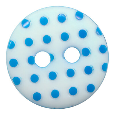 Пуговица "Gamma" AY 9955 18 " ( 11 мм) А 001/С115 белый/синий