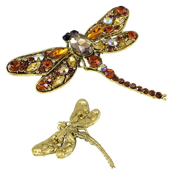 Брошь, стразы