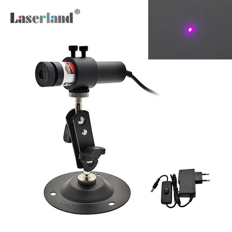 Лазерный модуль Laserland 405нм фиолетово-синий 20мВт, Plug Mount