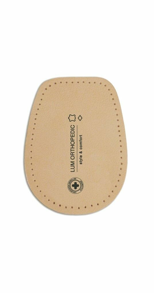 Подпяточник ортопедический амортизирующий, кожа, при пяточной шпоре,(Luomma), Lum 700 Бежевый, №1