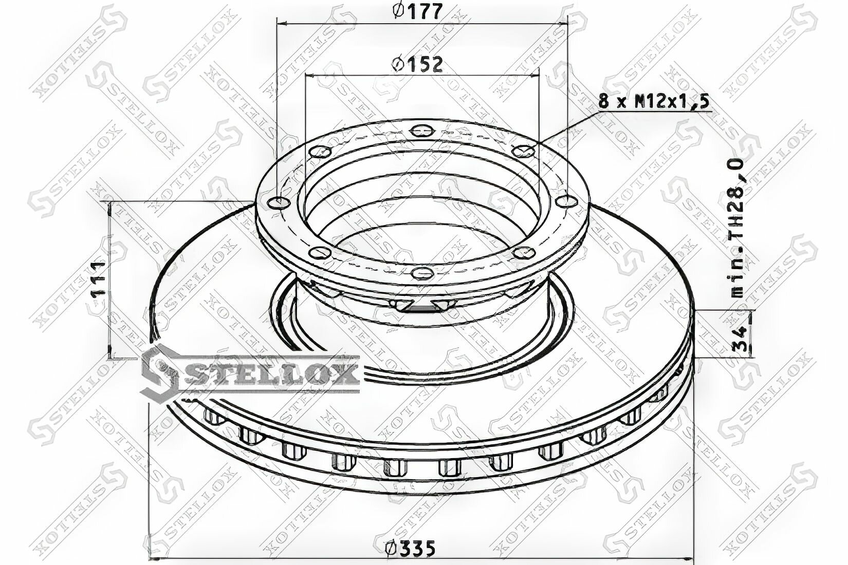 Тормозной диск, для Мерседес