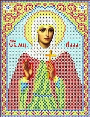 Набор для вышивания Каролинка #КБИН(Ч) 5013 Святая Алла, Вышивка бисером, 13 х 18 см