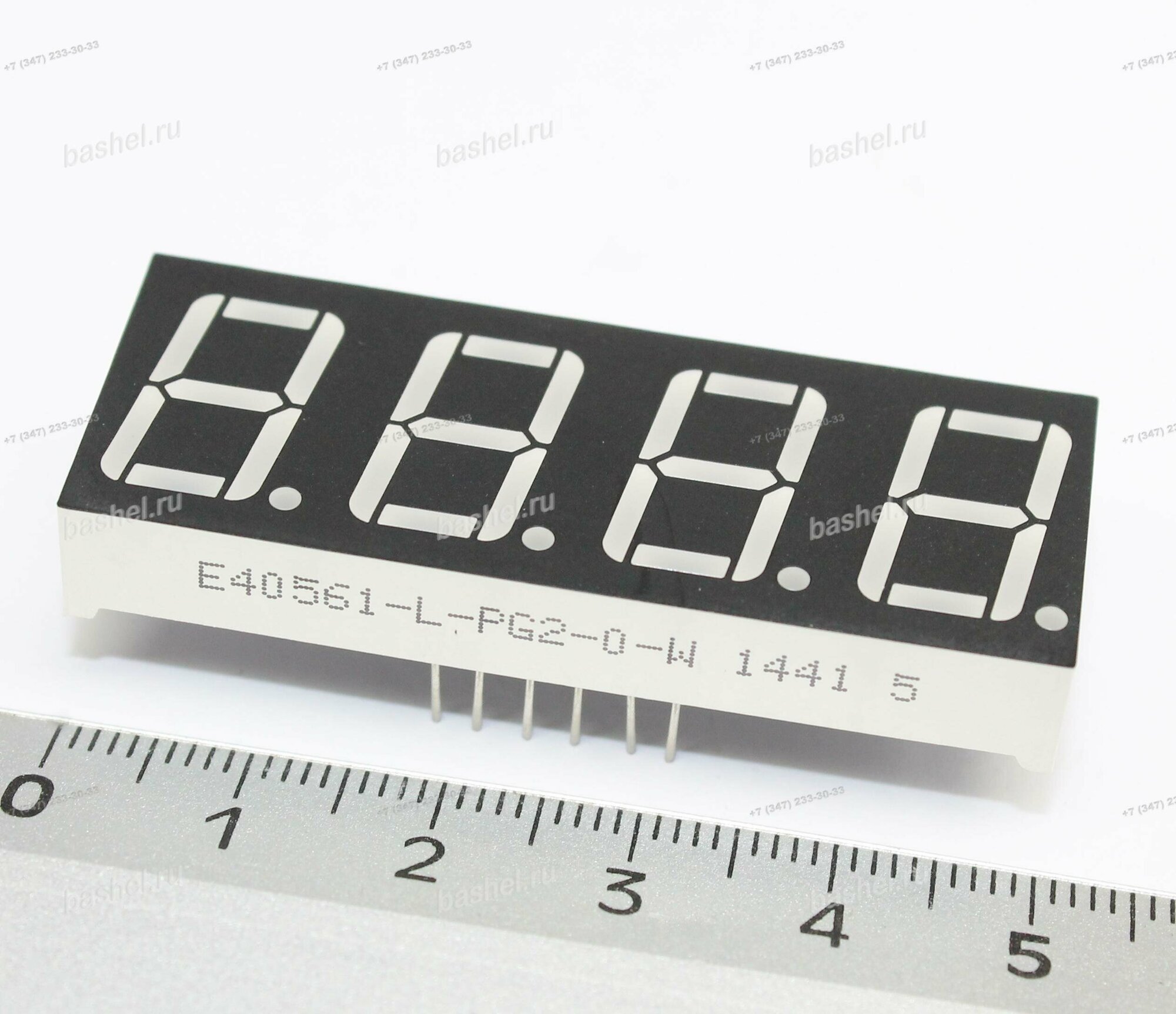 E40561-L-PG2-0-W, Индикатор, 4X0,56", OK, зелёный ультраяркий, мультиплексированный