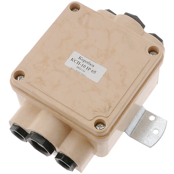 Коробка КСП-10 с зажимами 210х200х80мм 6 вводов 10 зажимов 4,0кв. мм IP65 (лоз-сзма)