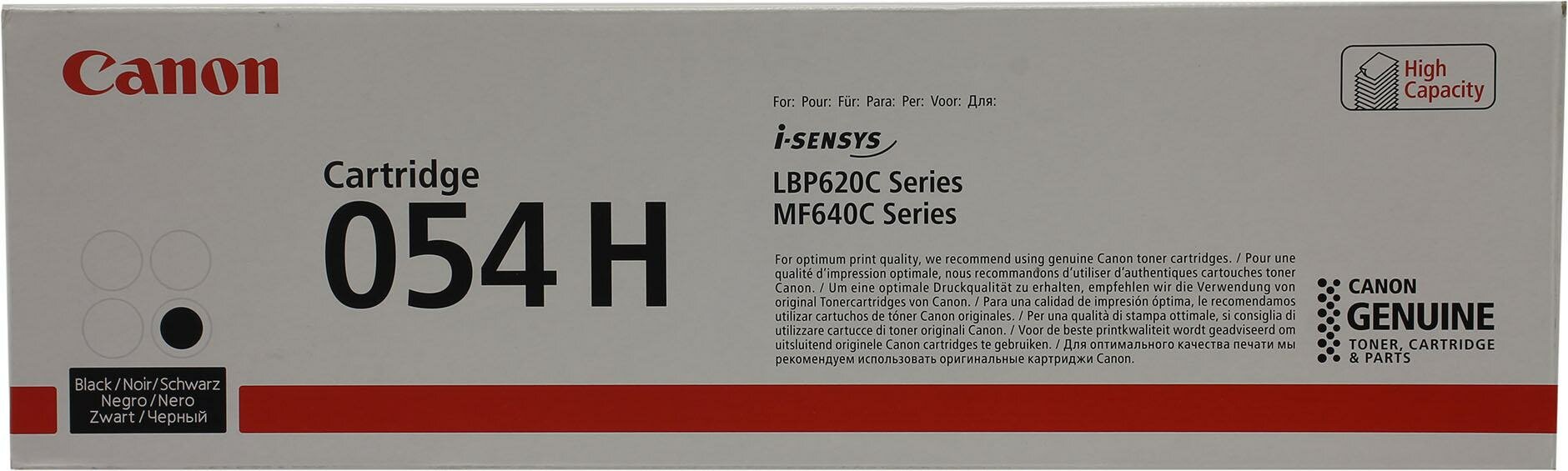 Картридж лазерный оригинал Canon 054HBK (3028C002AA), 3100 стр, черный