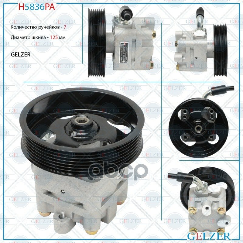 H5836PA Насос гидроусилителя руля Nissan Teana, Nissan Murano (Аналог) GELZER арт. H5836PA