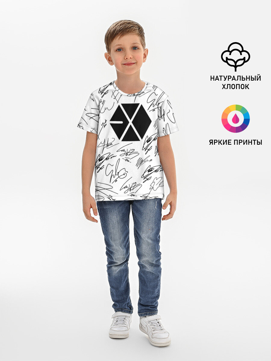 Футболка хлопковая детская EXO BAND АВТОГРАФЫ