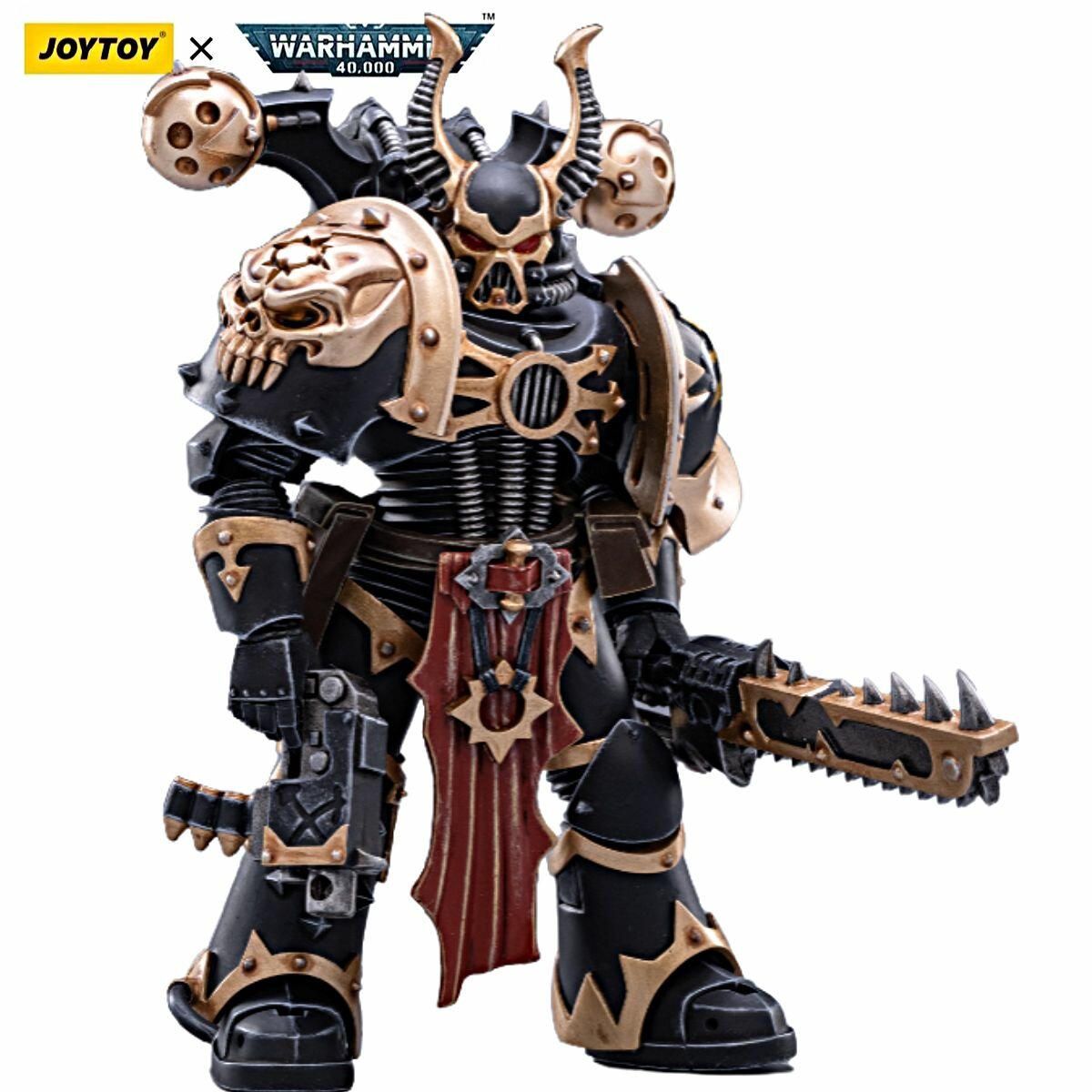 Подвижная фигурка JOYTOY Warhammer 40K 1/18 Космические пехотинцы ХаосаЧерный легионБрат Талас модели подарков