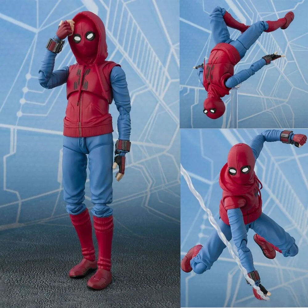 Фигурка Человека-паука Marvel SPIDER-MAN Самодельный костюм Возвращение домой 14 см