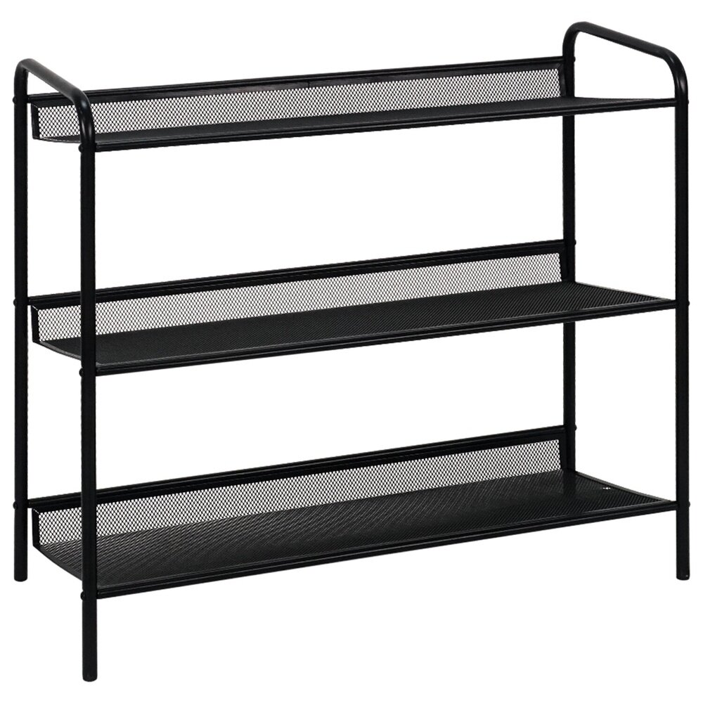 Полка для обуви ZMI "Женева-23", 645х270х600 мм, 3 полки, металл, черная (ПДО Ж23 Ч)