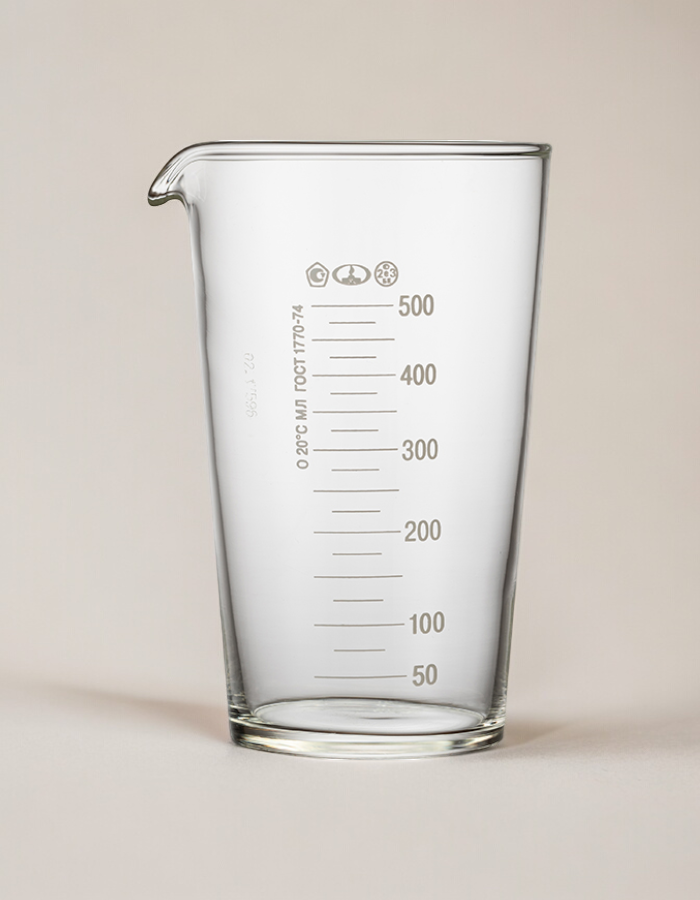 Мензурка ТУ ГОСТ-1770-74 MMD 0.5л, 100х100х160мм, стекло