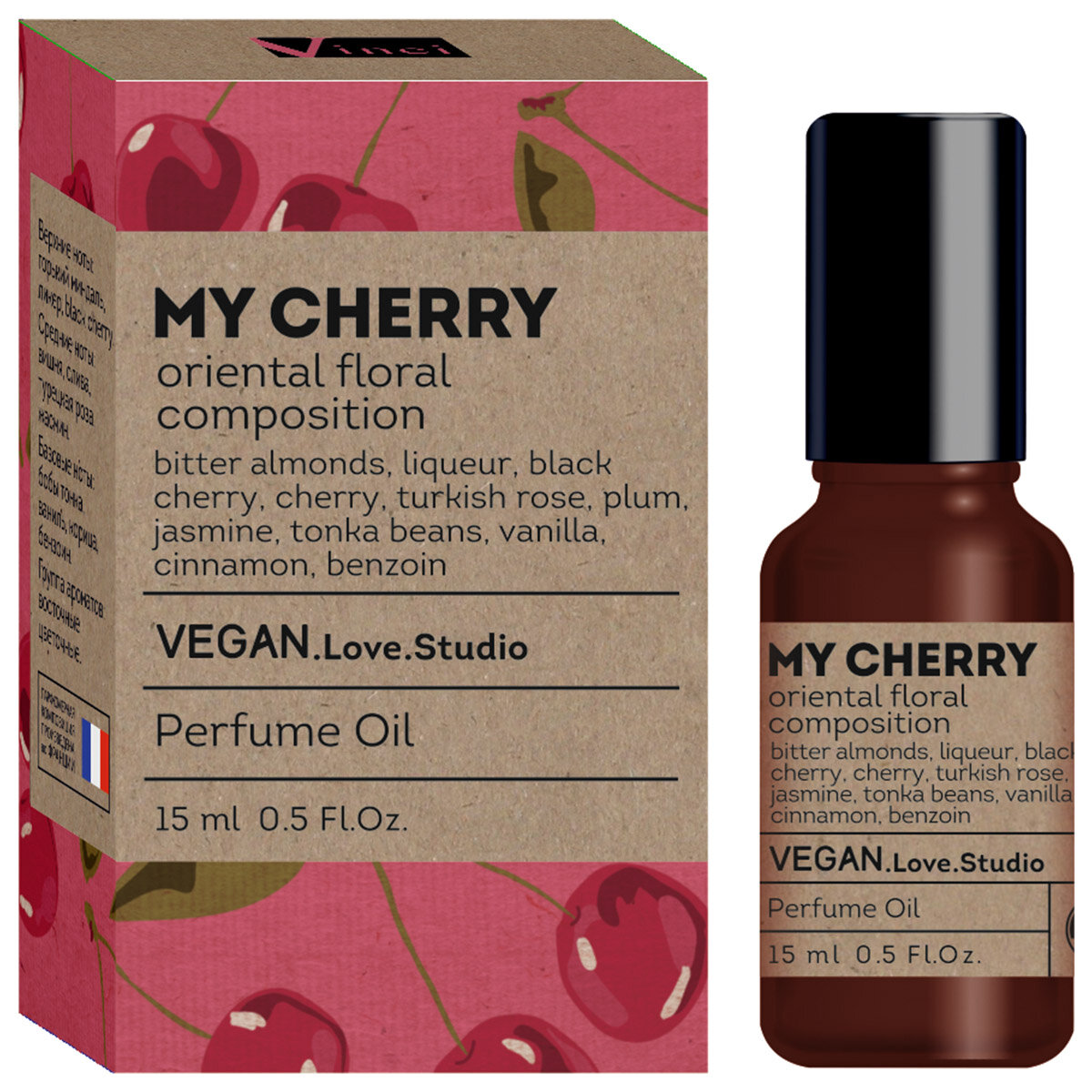 Масло парфюмерное VEGAN.Love.Studio женское стойкое My Cherry 15мл