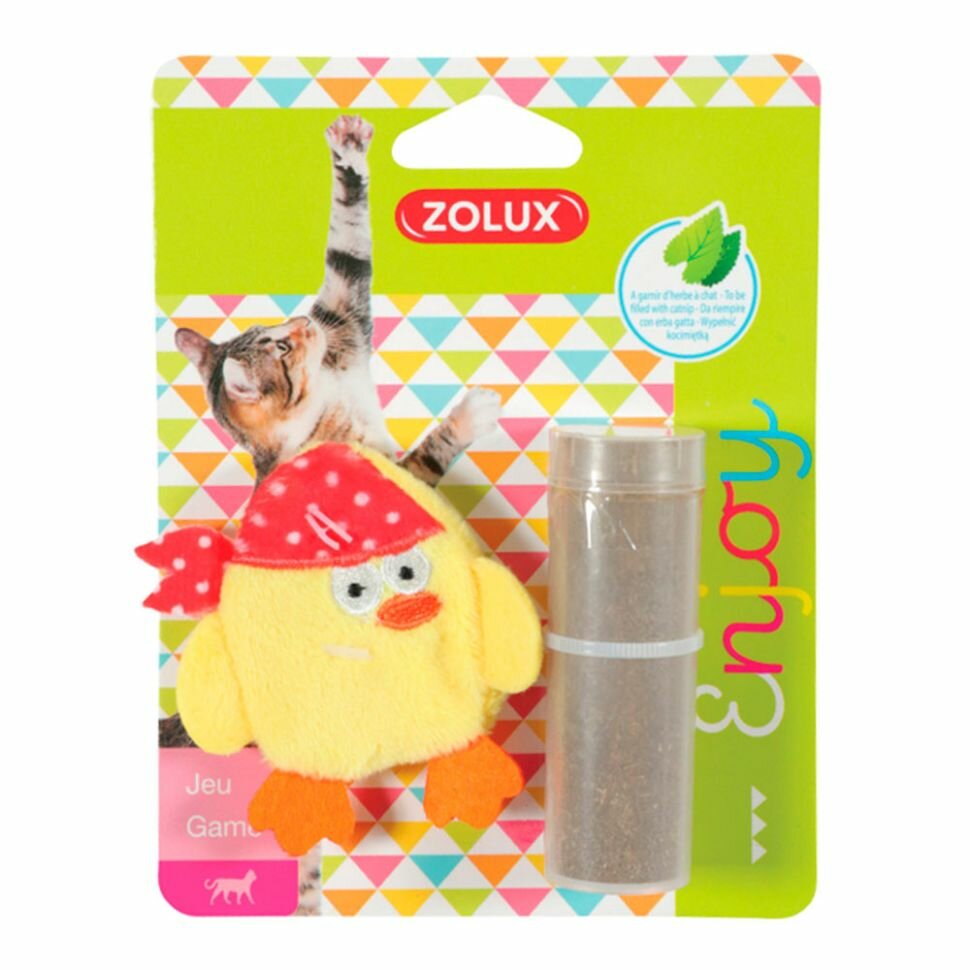 ZOLUX Игрушка для кошек с кошачьей мятой в комплекте Цыпочка, 7 см, 580729