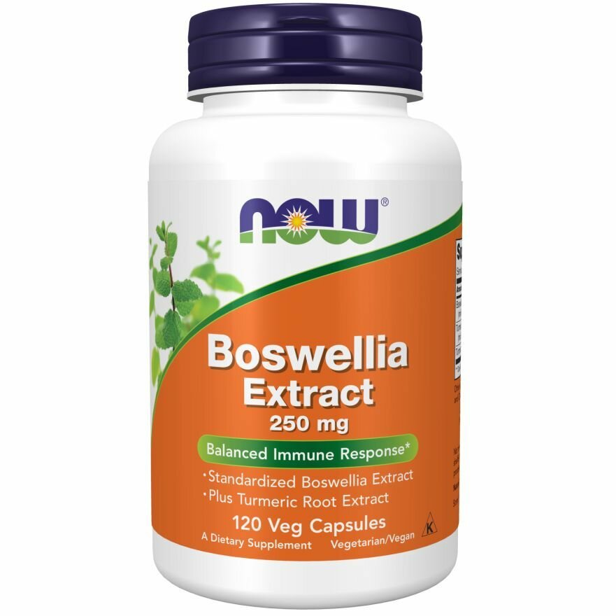 Босвелия экстракт, NOW Boswellia Extract 250 mg, 120 растительных капсул, для суставов и связок