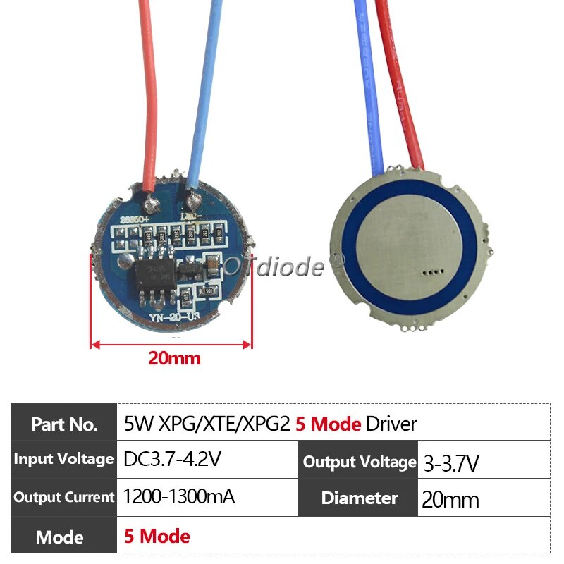 Трансформатор освещения OTdiode 3Вт 5Вт 10Вт 5W 20mm 5Mode