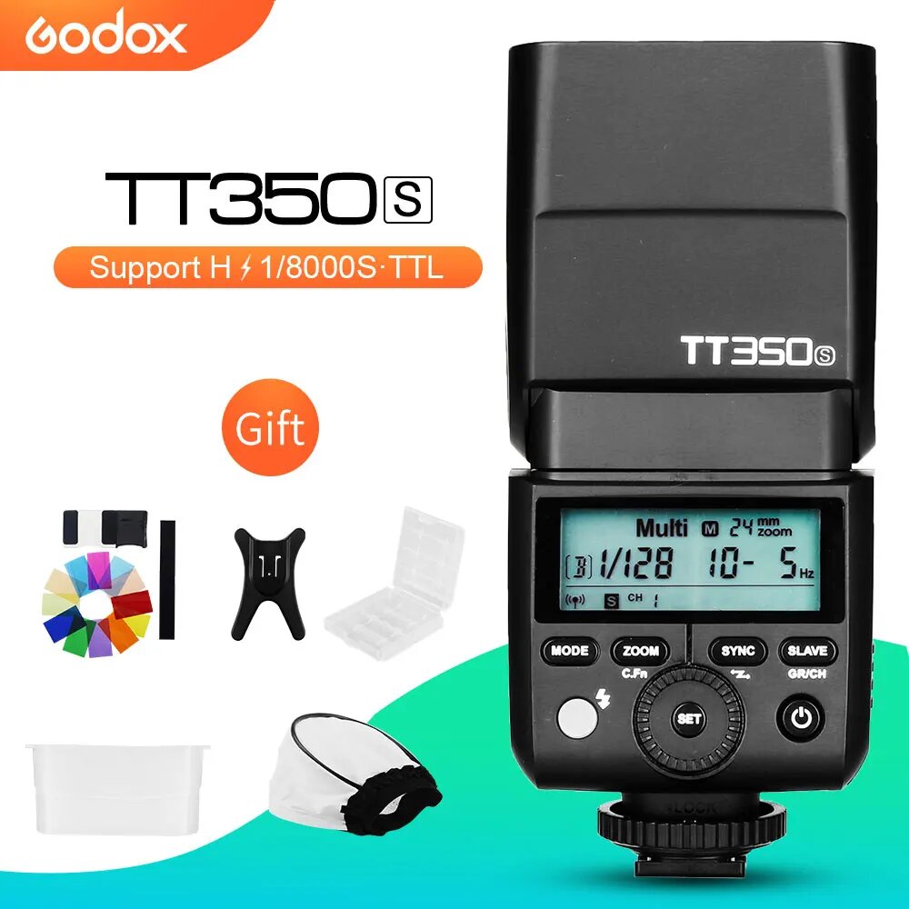 Godox TT350C TT350N TT350S TT350F TT350F TT350O Flash 2,4G HSS TTL Беспроводная вспышка Speedlite для Sony Nikon Canon Olympus Fuji