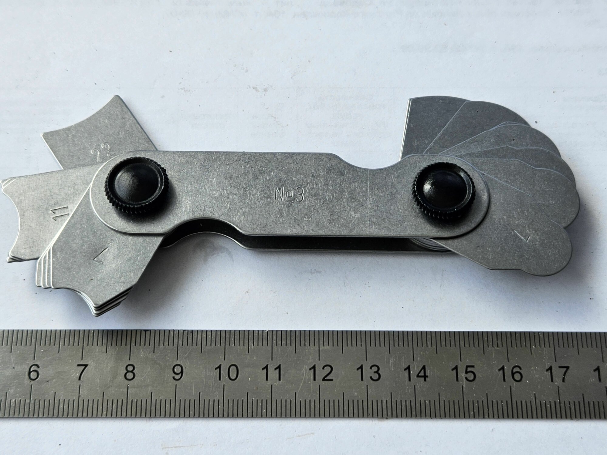 Шаблон радиусный № 3 R 7-25 мм.