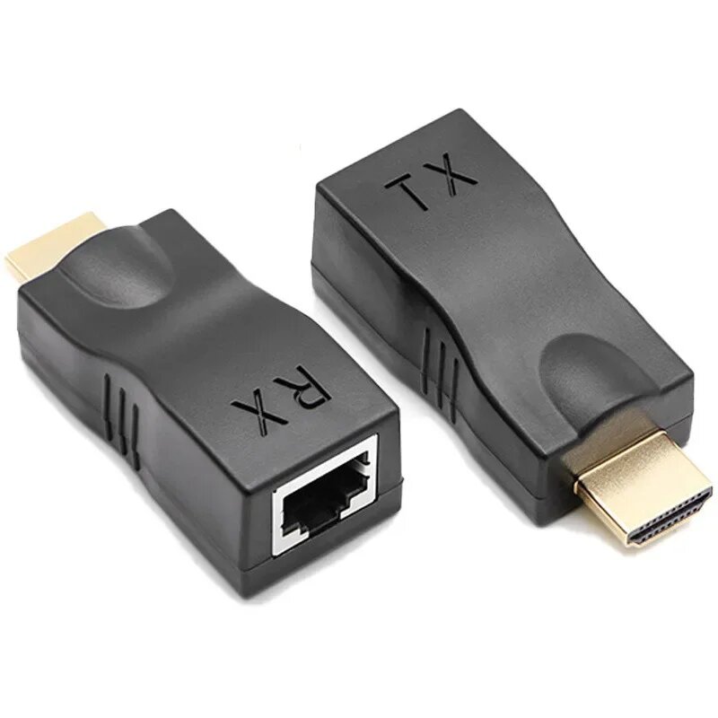HDMI удлинитель RJ45 4K 30м Black