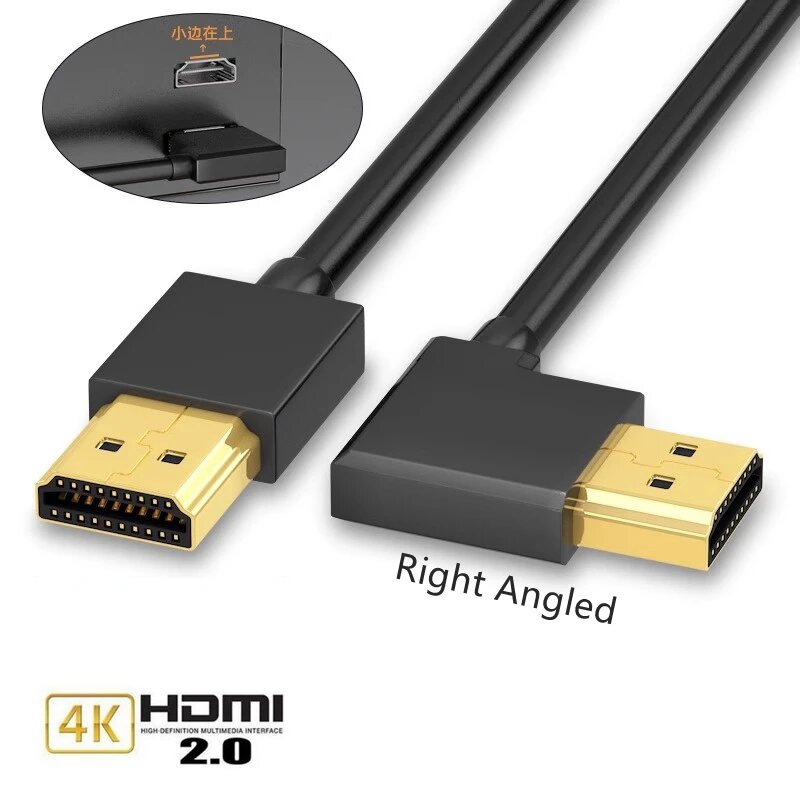 UXG HDMI-кабель 90/270 градусов Right Angled, 0.3m