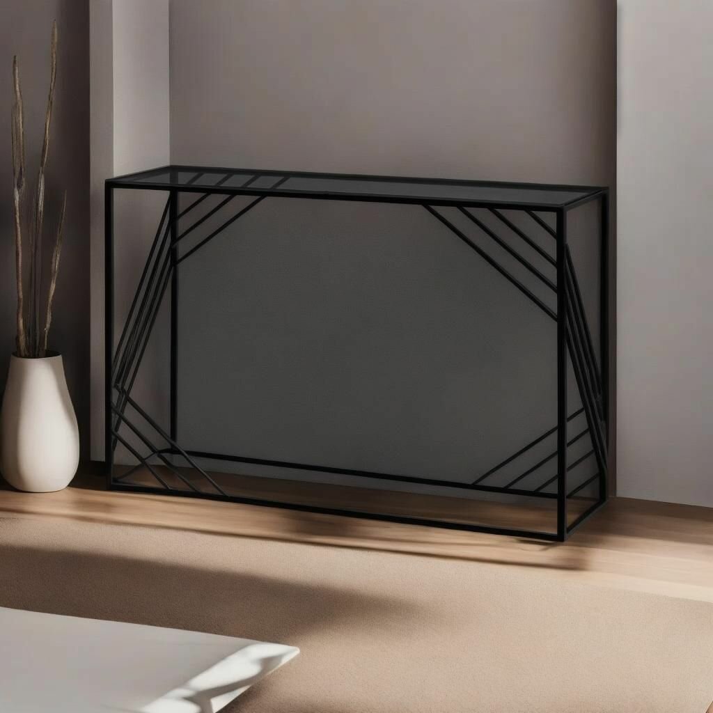 Консольный столик софия 1200х875х280мм (черный/прозрачное)