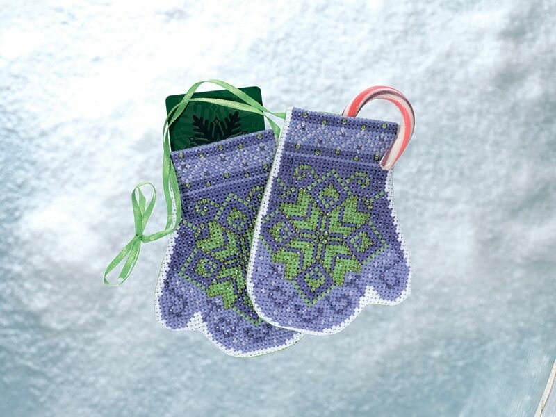 Набор для вышивания Mill Hill Варежки со звездами, 9х12 см (ND. MH20)