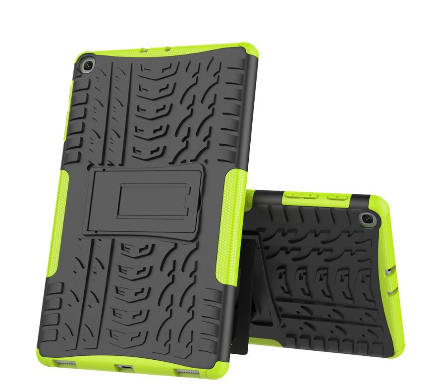 Противоударный усиленный ударопрочный фирменный чехол-бампер-пенал MyPads для Samsung Galaxy Tab A 8.0 (2019) SM-T290 / T295, зеленый