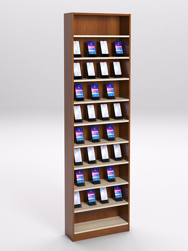 Стеллаж "сота" №3 для телефонов, Орех и Дуб Сонома. Производство товара - компания Westcom.