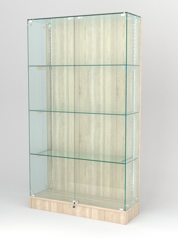 Витрина "астерия ХИТ продаж" №9 (с дверками, задняя стенка - ДСП), Дуб Сонома