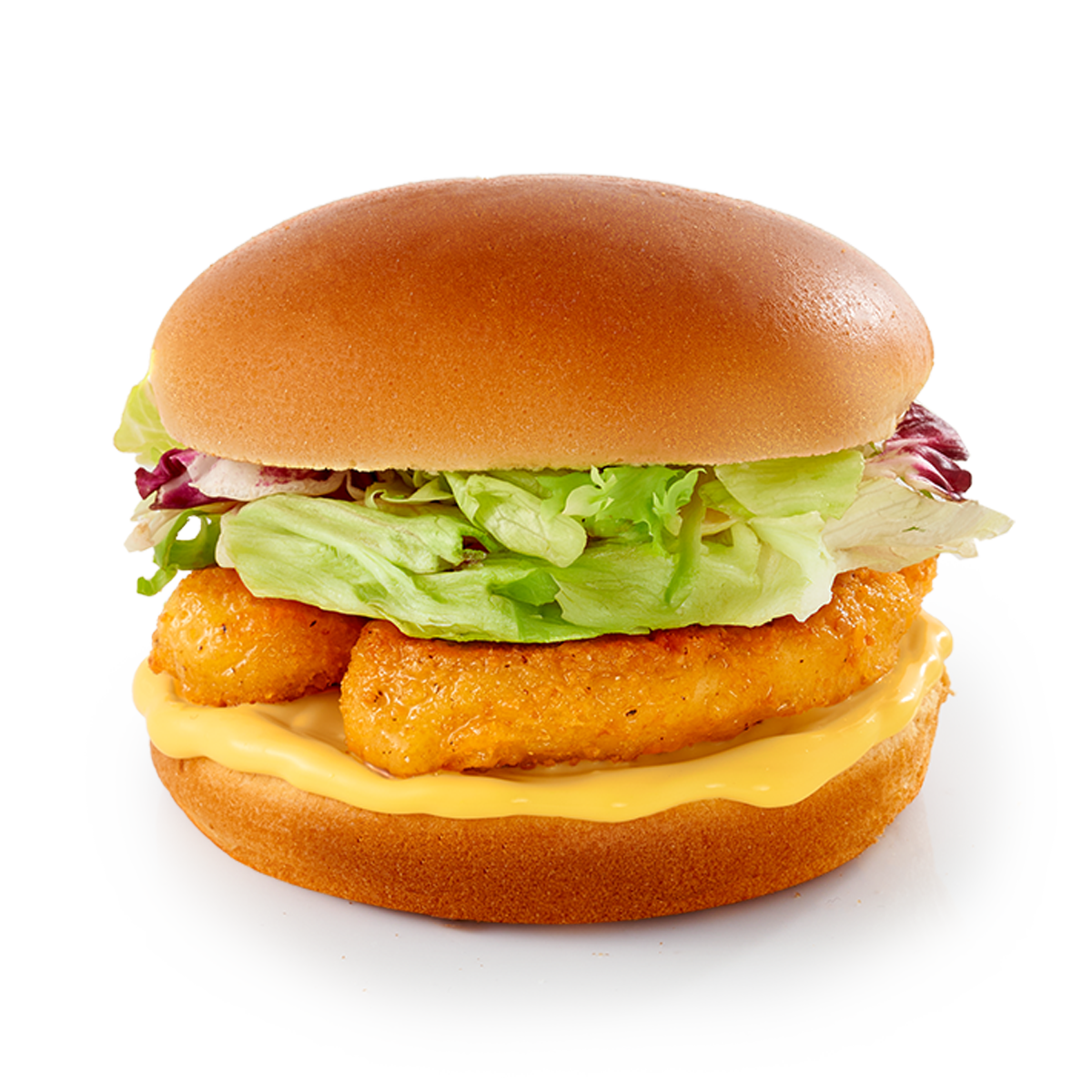 Чикенбургер "Есть Горячее", с сыром, салатом и курицей, 120 г