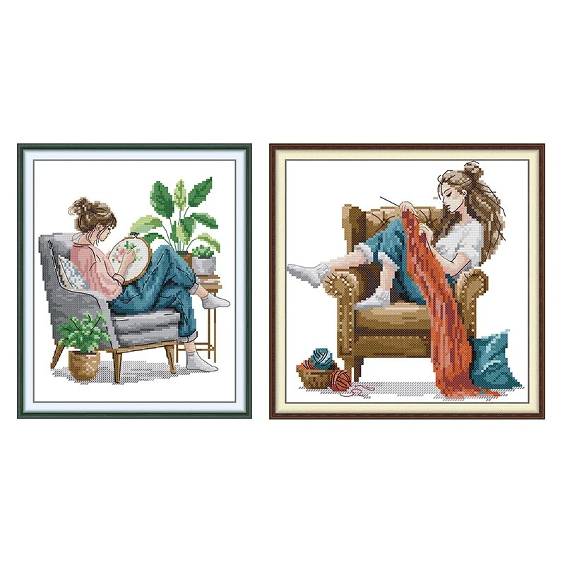 Набор для вышивки крестом Joy Sunday 2 Sets, 16CT blank canvas