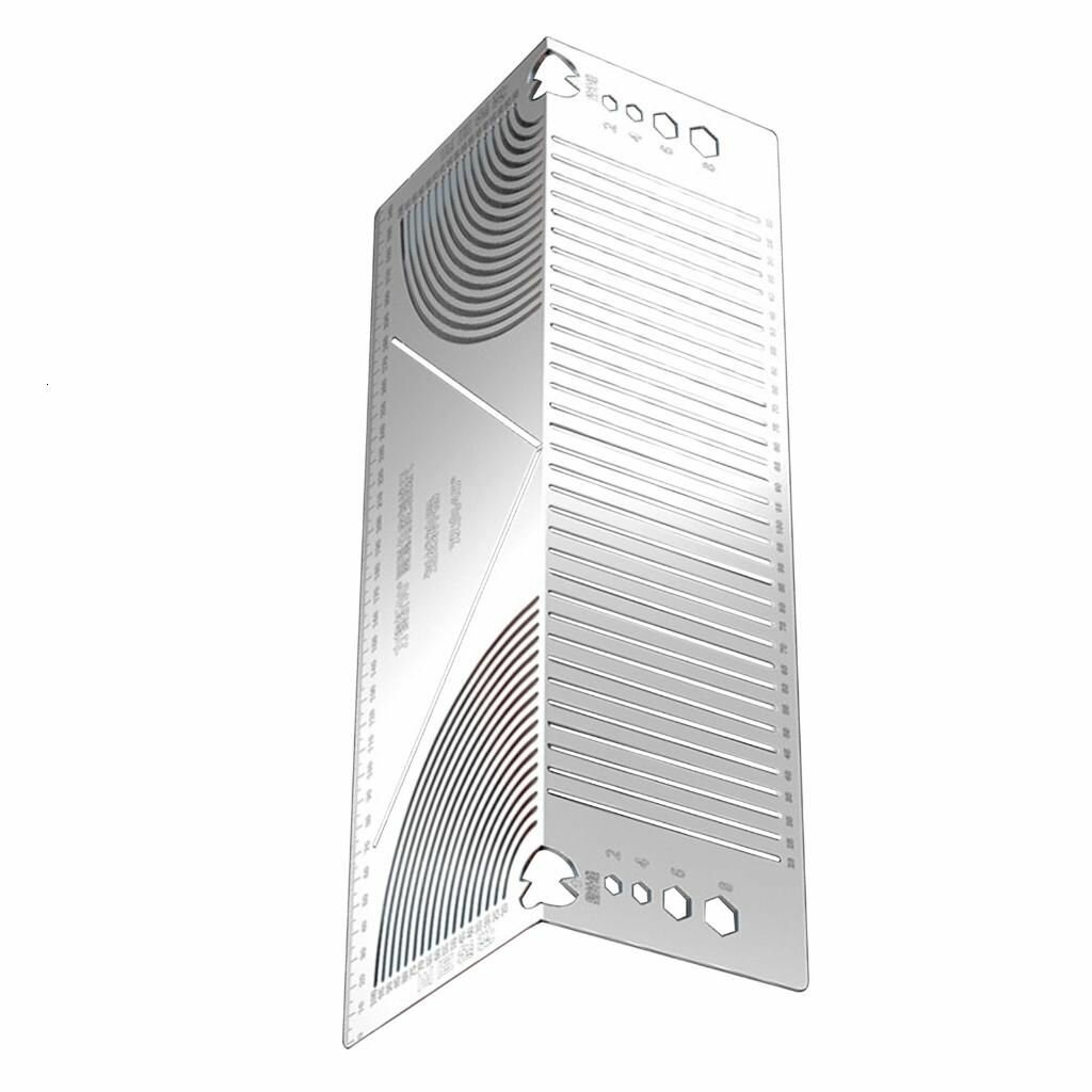 Малка, Квадратная стальная складная линейка для рисования под прямым углом по дуге 90 -большая