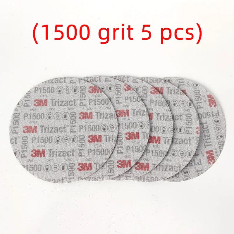 3M Trizact Clearcoat диск 02088 флокирующая губка наждачная бумага 6 дюймов самоклеящаяся обратная 1500 Грит сухой воды шлифовальная бумага, 1500 grit 5pcs