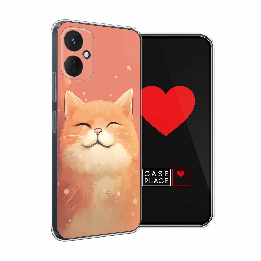 Чехол на Tecno Spark 9 Pro / Техно Спарк 9 Про с принтом "Довольный рыжий котик" — фото 1