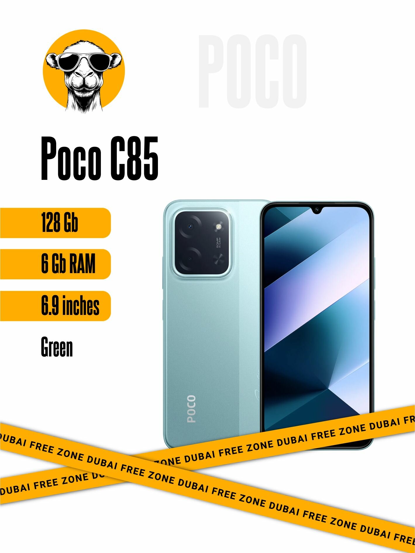 Смартфон Poco C85 6/128Gb Green/Зеленый