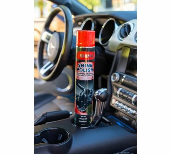 SHIMA PREMIUM SHINE POLISH Очиститель полироль пластика глянцевый аэрозоль, Кофе