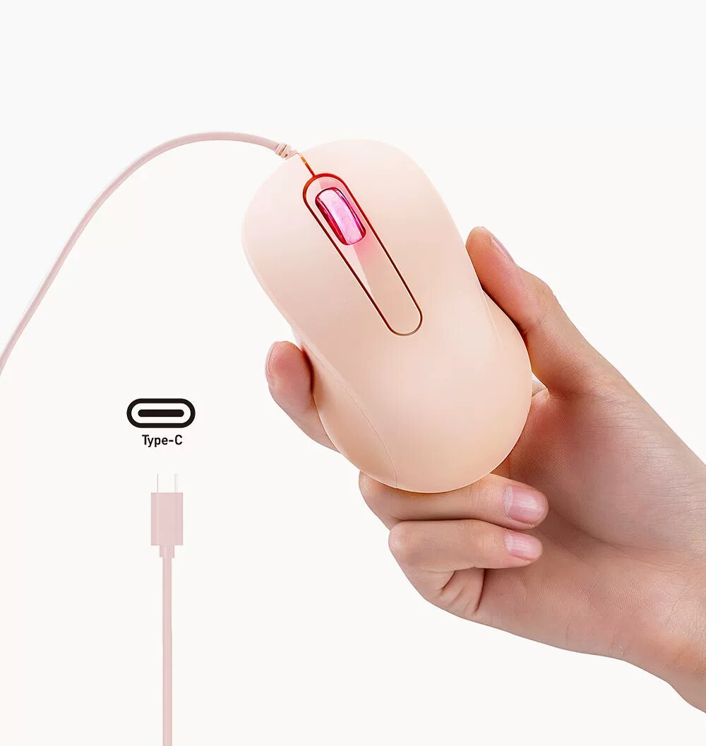 Проводная мышь TYPE-C бесшумная и подходит для офисной работы, совместима с ноутбуками Apple, планшетами Xiaomi и
