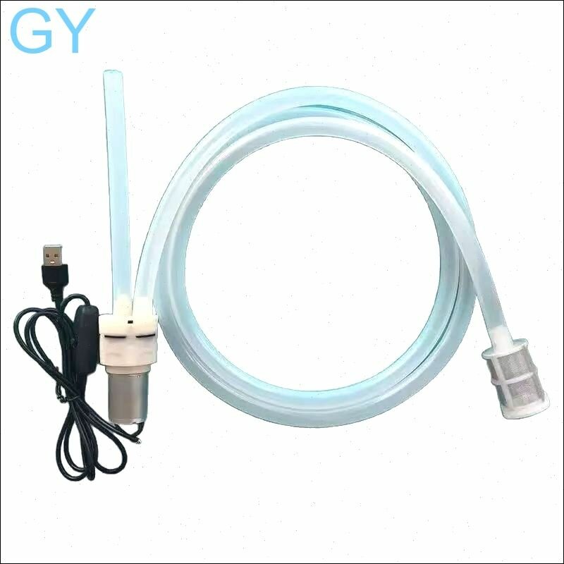 Насос с фильтром и помпой (для перекачки браги и жидкостей), usb, кнопка вкл. на проводе